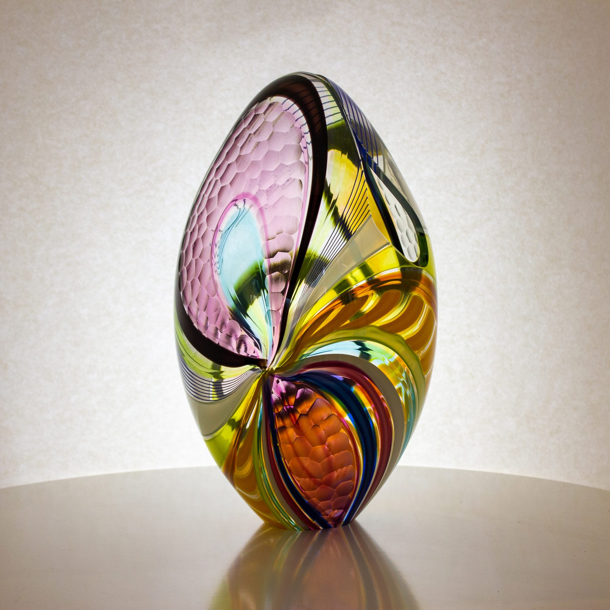 Infinity Egg - Sculptural Artglass Egg - Studio Jeffrey P'an